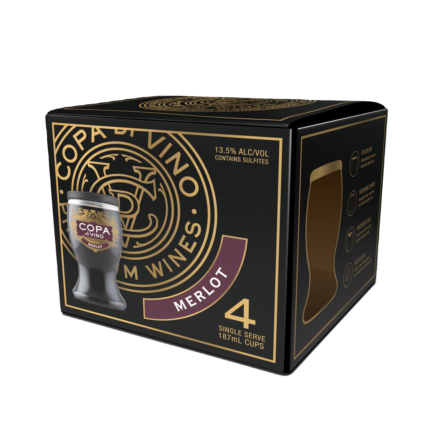Copa Di Vino Merlot 187ML (Pack of 4) – BeverageWarehouse
